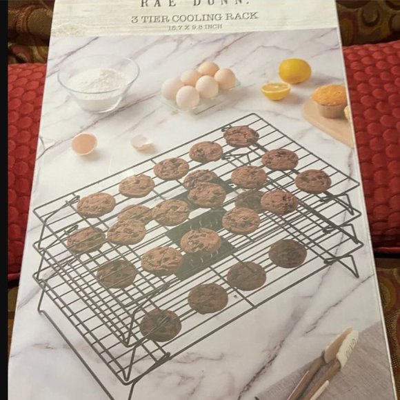 Rae Dunn | Kitchen | New Black 3 Tier Cooking Collapsible Cooling ...